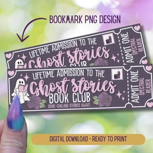 Book Club Bookmarks, Ghost Stories Book Club Bookmark, Digital ...
