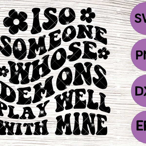 Vibing With My Demons Svg - Etsy Australia