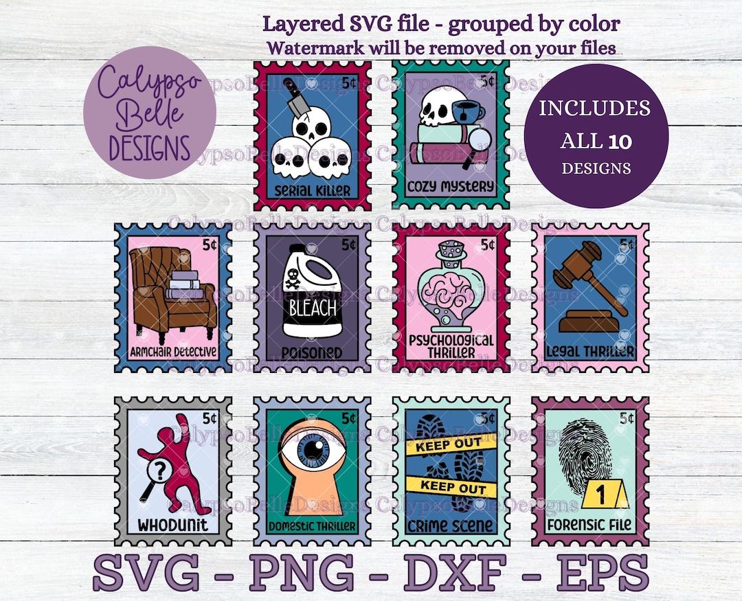 Book Trope Stamps Svg, Bookish Svg, Tropes, Bookworm Svg, Book Bundle ...