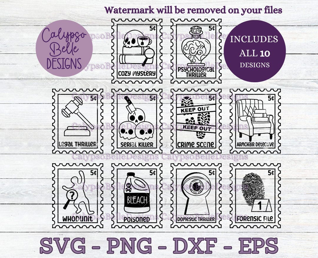 Book Trope Stamps Svg, Bookish Svg, Tropes, Bookworm Svg, Book Bundle ...