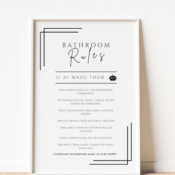 Bathroom Etiquette Poster - Etsy