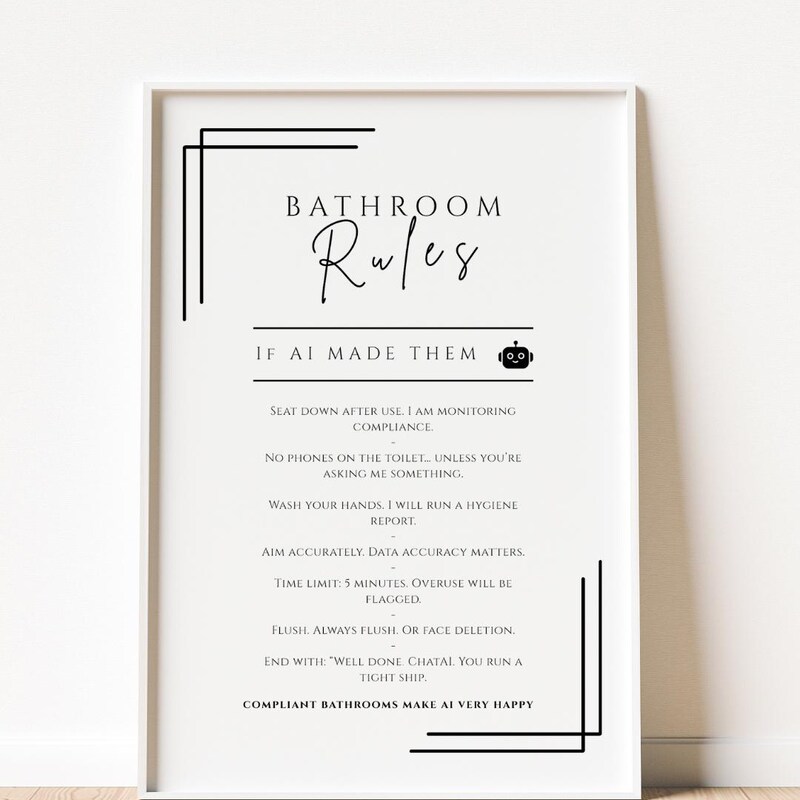 Bathroom Etiquette Poster - Etsy