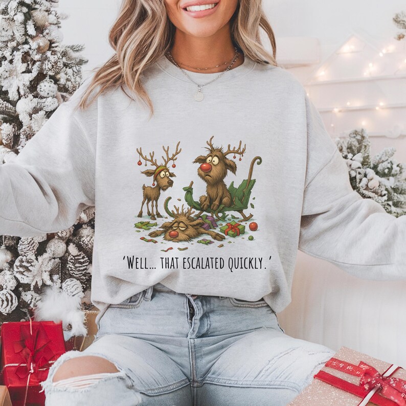 Reindeer Crash PNG, Funny Christmas Scene, Santa Sleigh Fail Clipart ...
