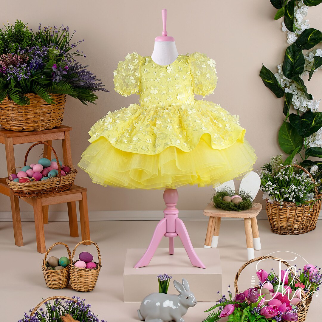 Lemon Lace Easter Dress: Toddler Fairy Outfit - Etsy