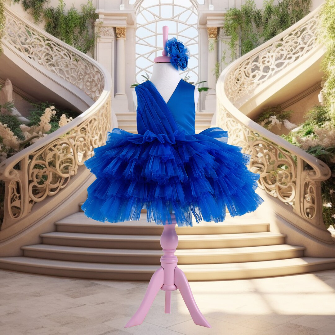 Royal Sax Blue Tutu Prom Dress, Princess Prom Dress, Fairy Prom Dress ...