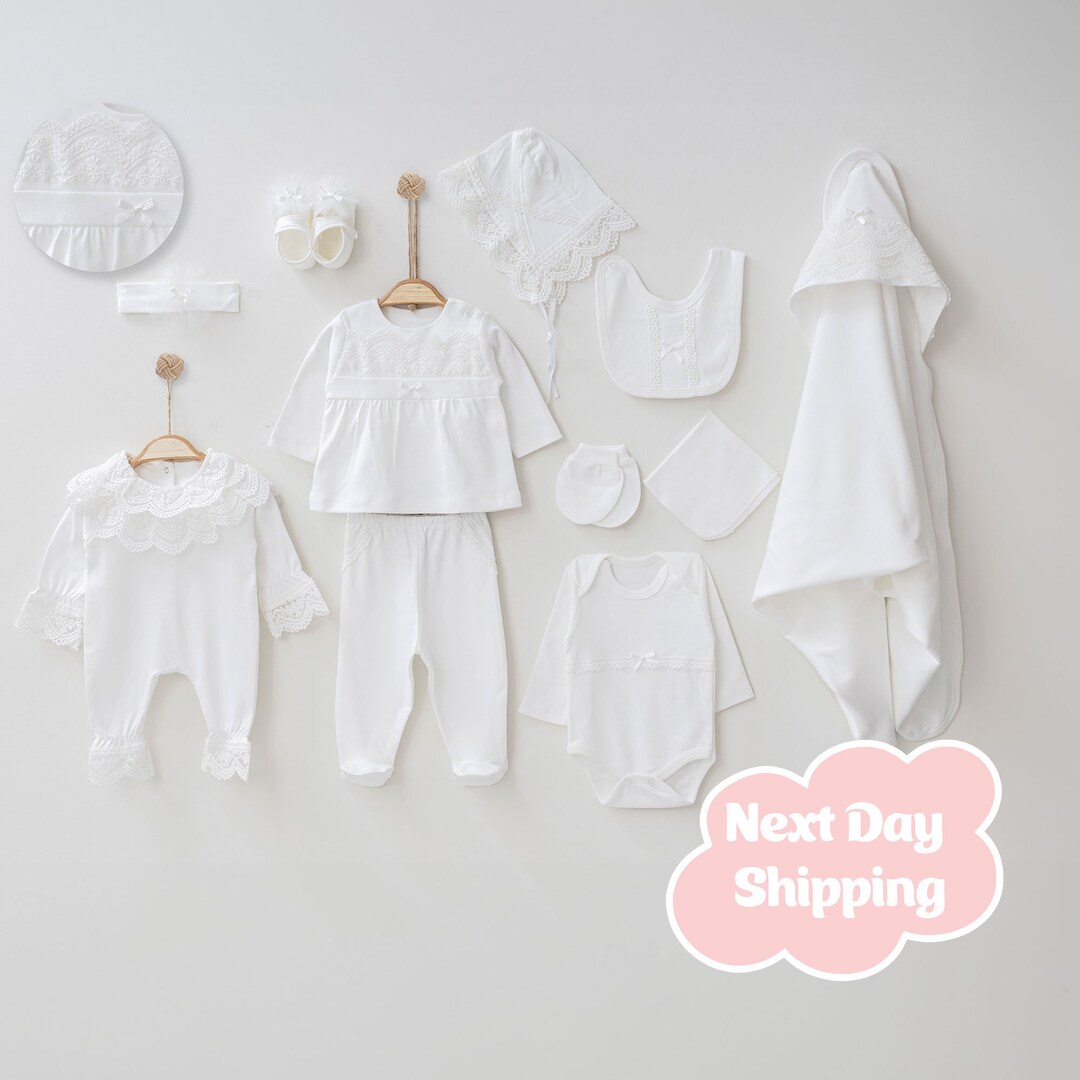 Newborn Girl Cotton Coming Home Outfit, Baby Hospital Outfit, Baby ...
