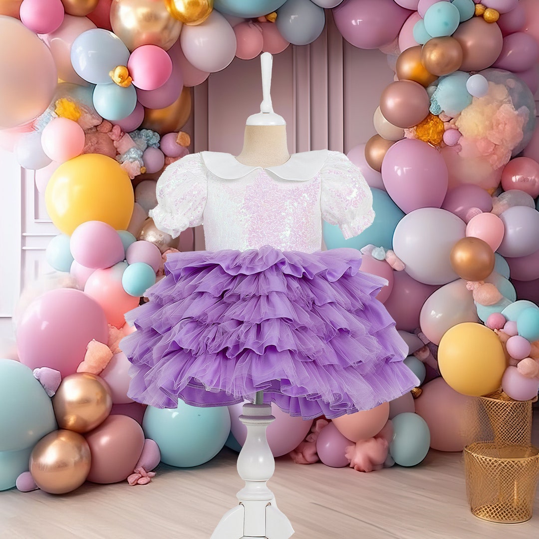 Lilac First Birthday Dress, Birthday Photoshoot Dress, Birthday ...