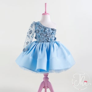 Fairy Easter Dress , Blue One Shoulder Easter Outfit, Memorable Floral ...