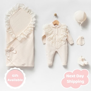 Newborn Girl Coming Home Outfit, Newborn Clothing Gift, Newborn Knit ...