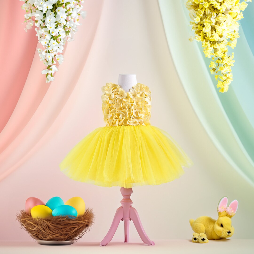 Yellow Floral Easter Dress: Springtime Fairy Outfit - Etsy