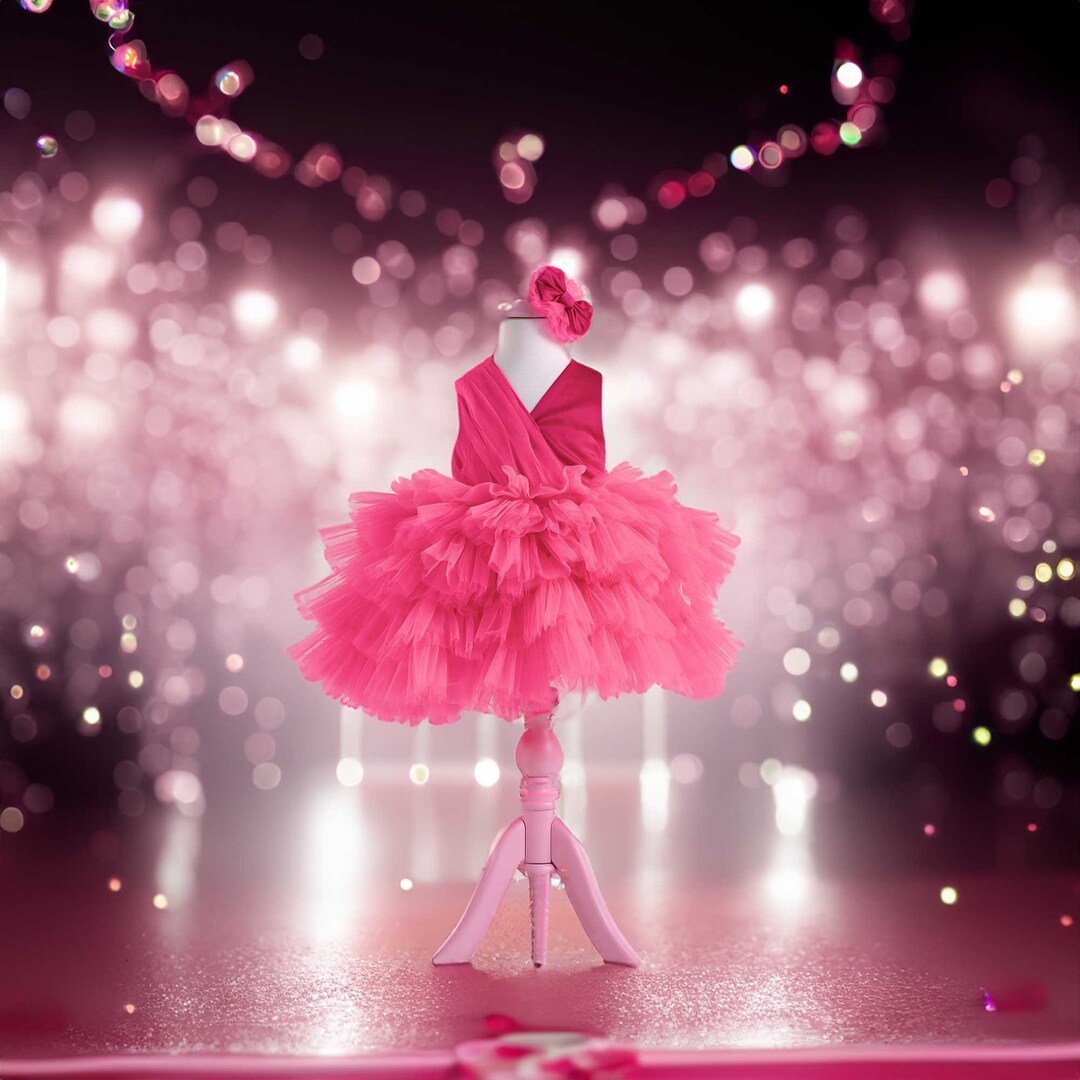 Hot Pink Premium Prom Dress, Girl Prom Dress Special Occasion, Tutu ...