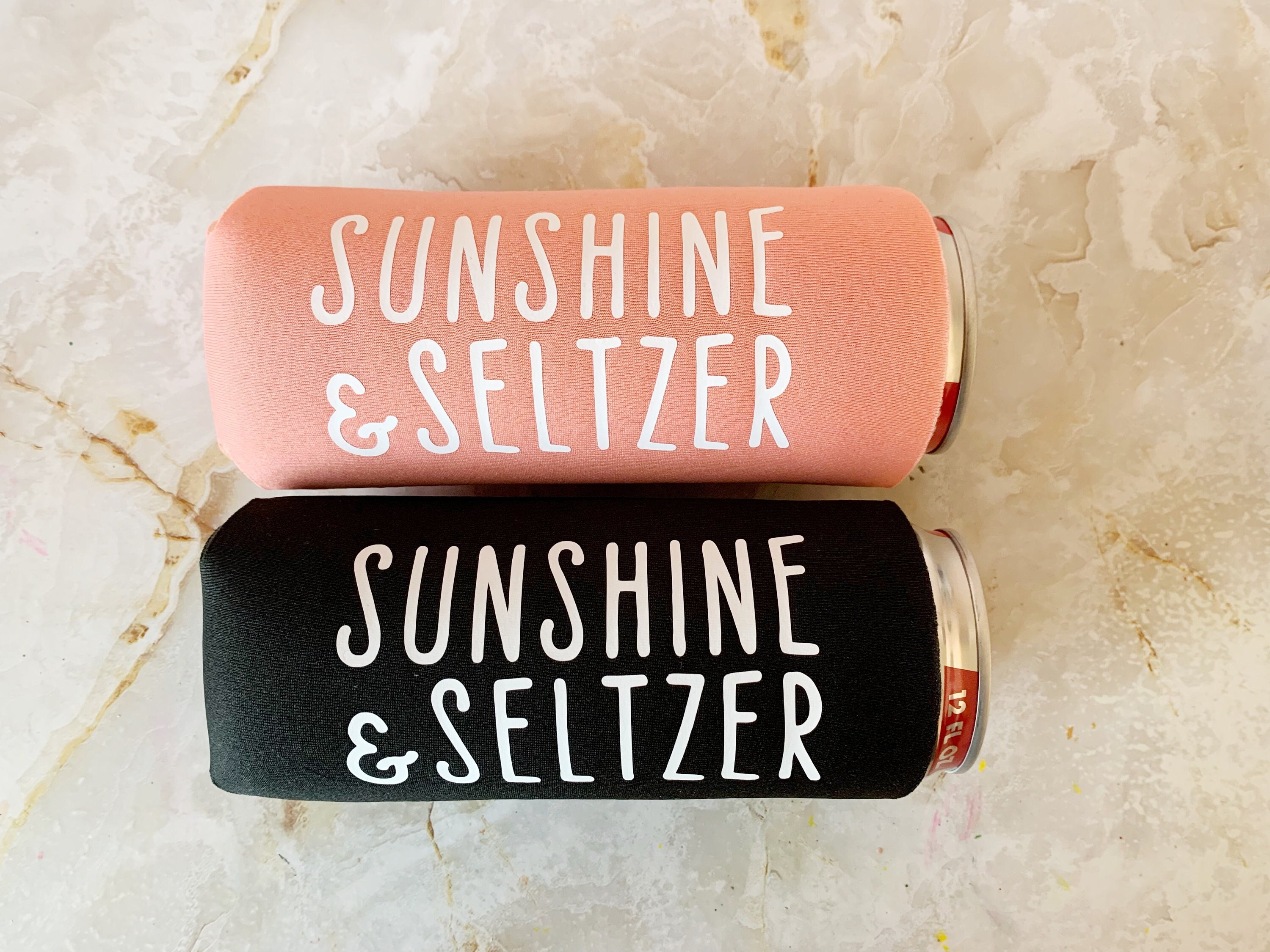 Sunshine & Seltzer Slim Can Cooler// Tall Can Cooler// Summer Can ...