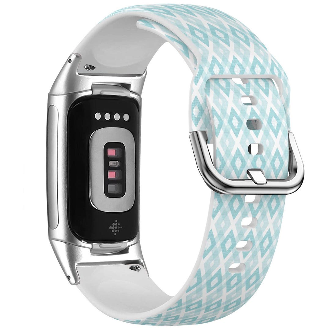 Pastel Blue Diamond Watch Band for Fitbit Versa 1/2/3 4, Fitbit Sense 1 ...