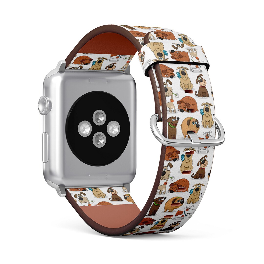 Cartoon Dog Puppy Print, Apple Watch Band (38mm / 40mm / 41mm / 42mm ...