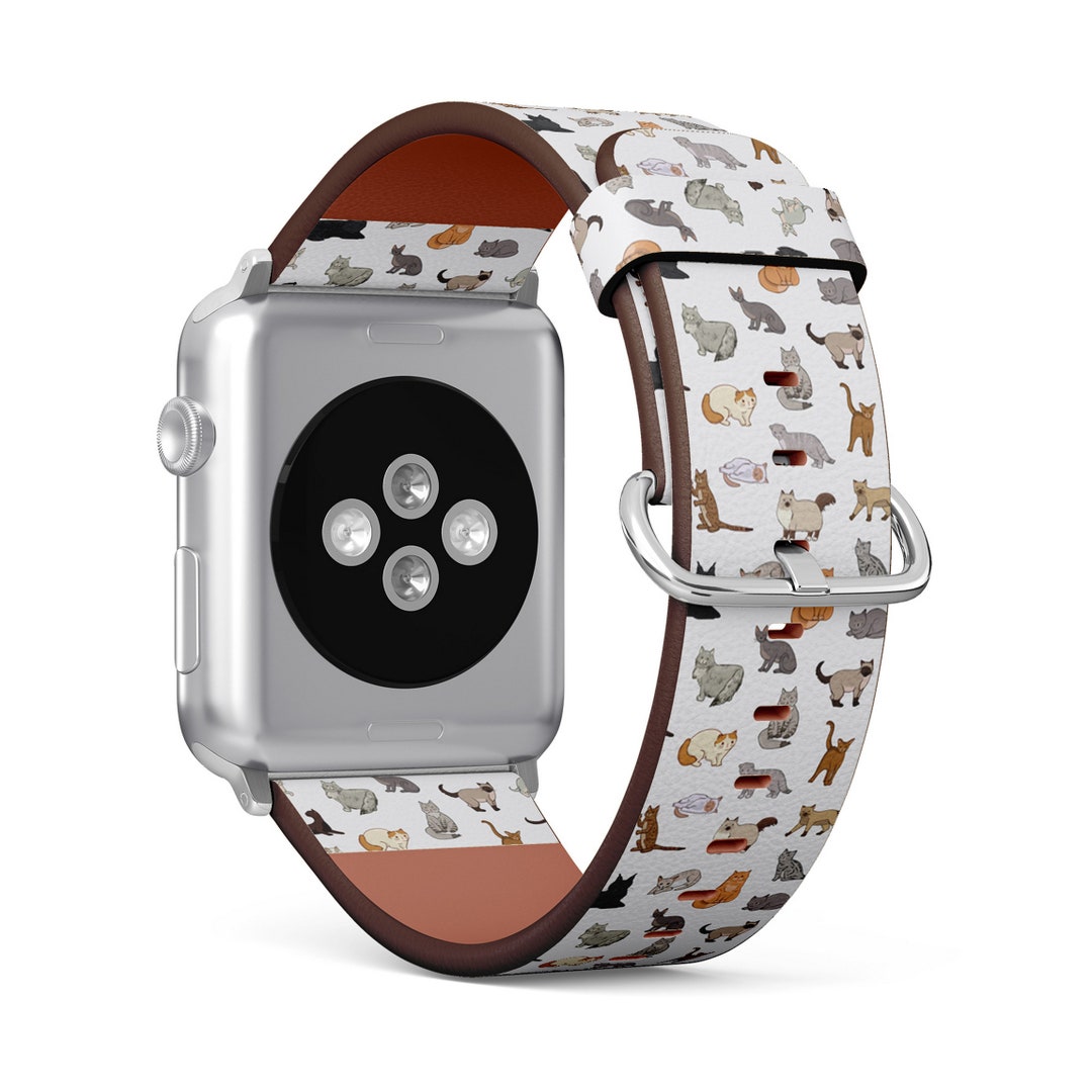 Cute Mix Cat Breed Print, Apple Watch Band ( 38mm / 40mm / 41mm / 42mm ...
