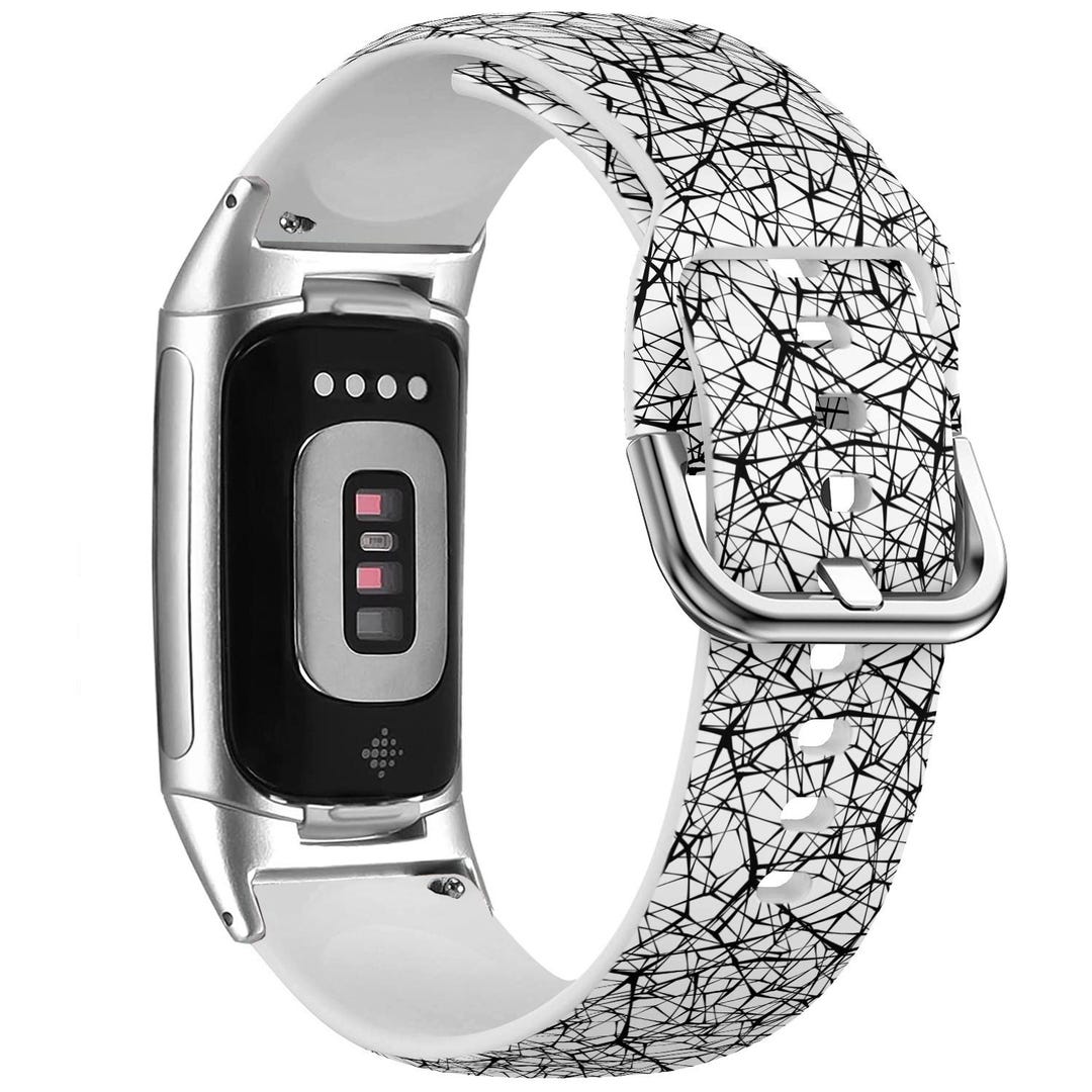 Black Spider Web Print Watch Band for Fitbit Versa 1/2/3 4, Fitbit ...