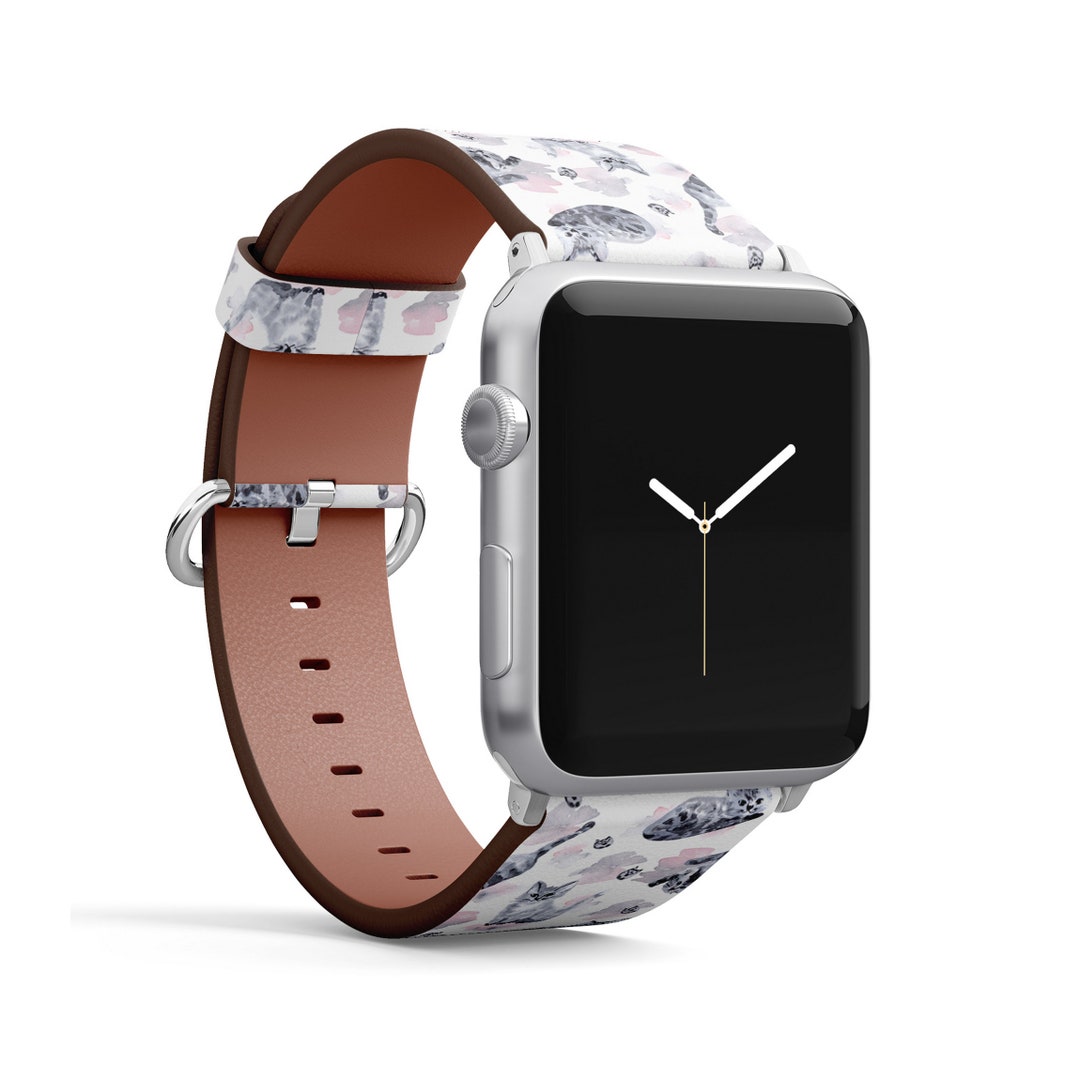 Cute Cats Watercolor Print, Apple Watch Band 38mm / 40mm / 41mm / 42mm ...
