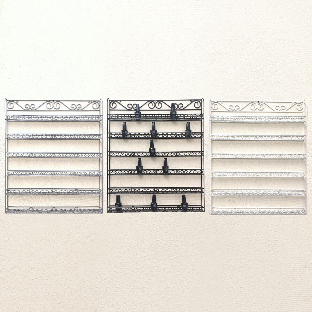 Metal Wire Nail Polish Display Organizer Wall Rack hold 90 to 126 ...