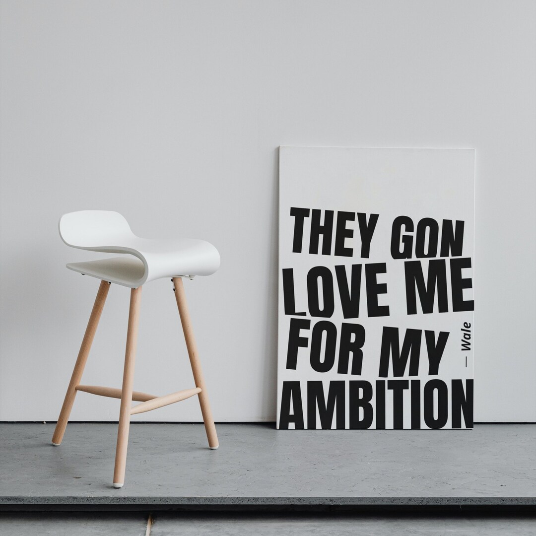 Ambition | Wale Art | Wall Art | Rap Art Print | Motivation Art Print ...