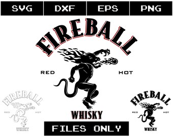 Fireball Whiskey Svg | Etsy Canada