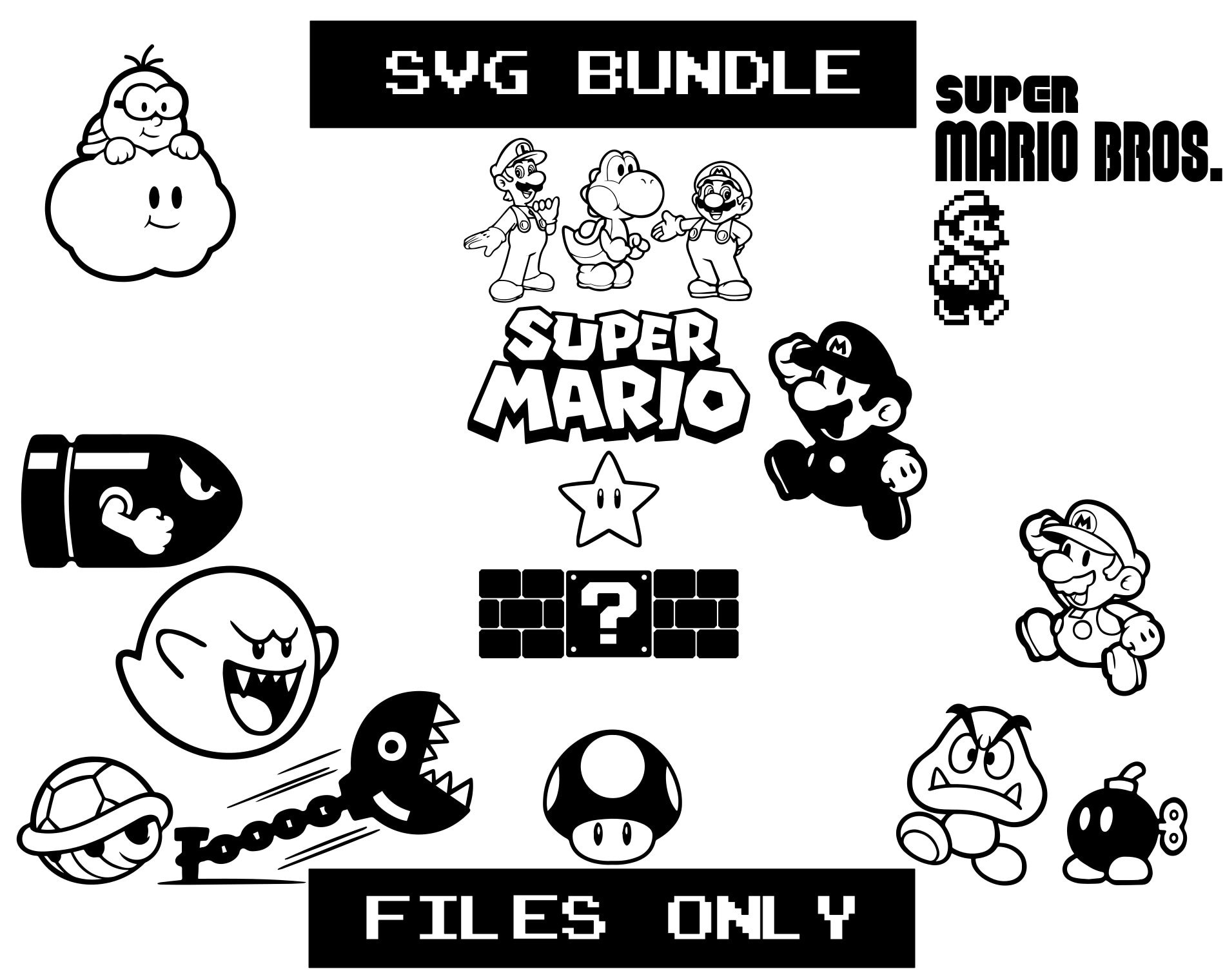 Super Mario SVG - Etsy Canada