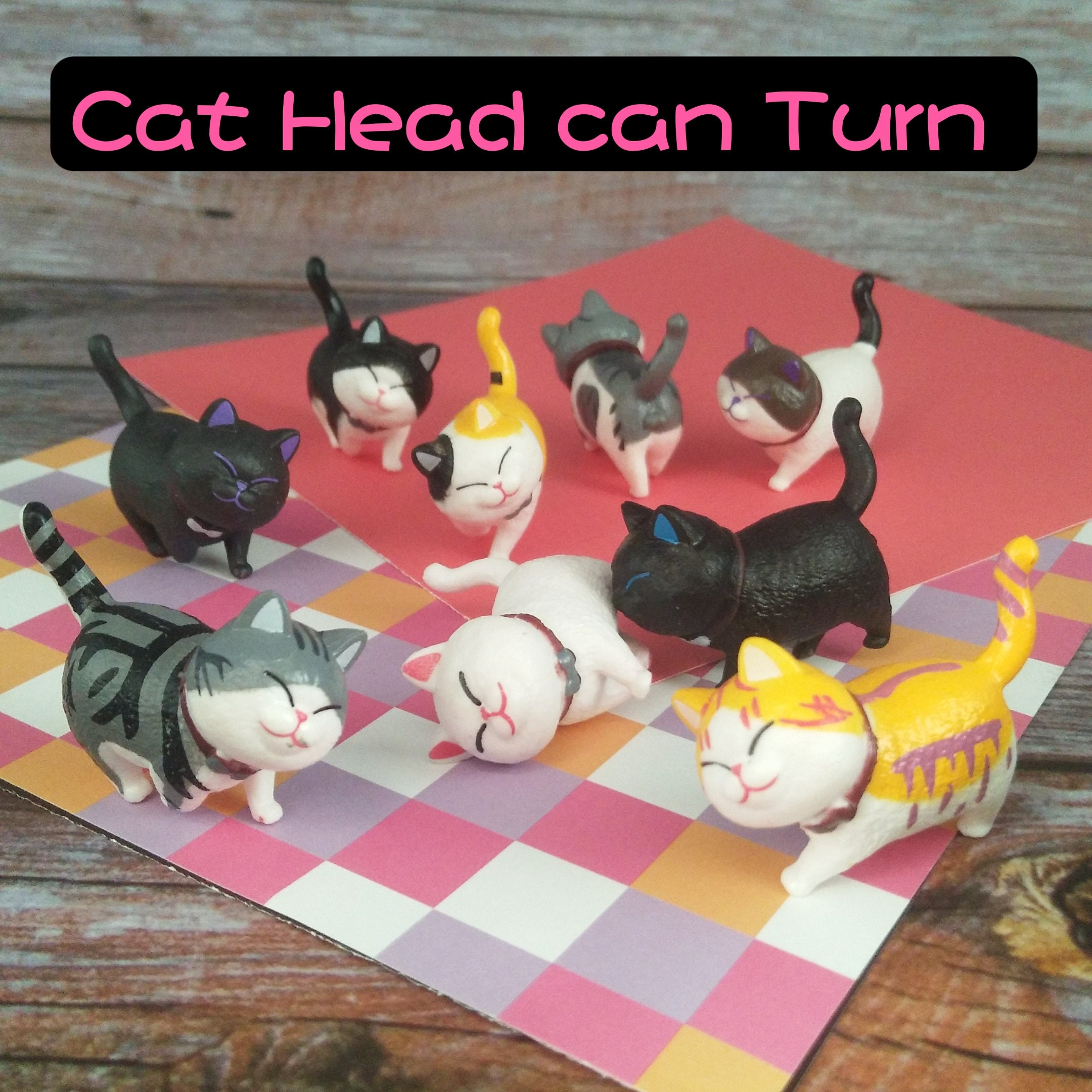 Funny Cat for Desk , Turning Head Cat, Desks Decoration, Gift for Cat ...
