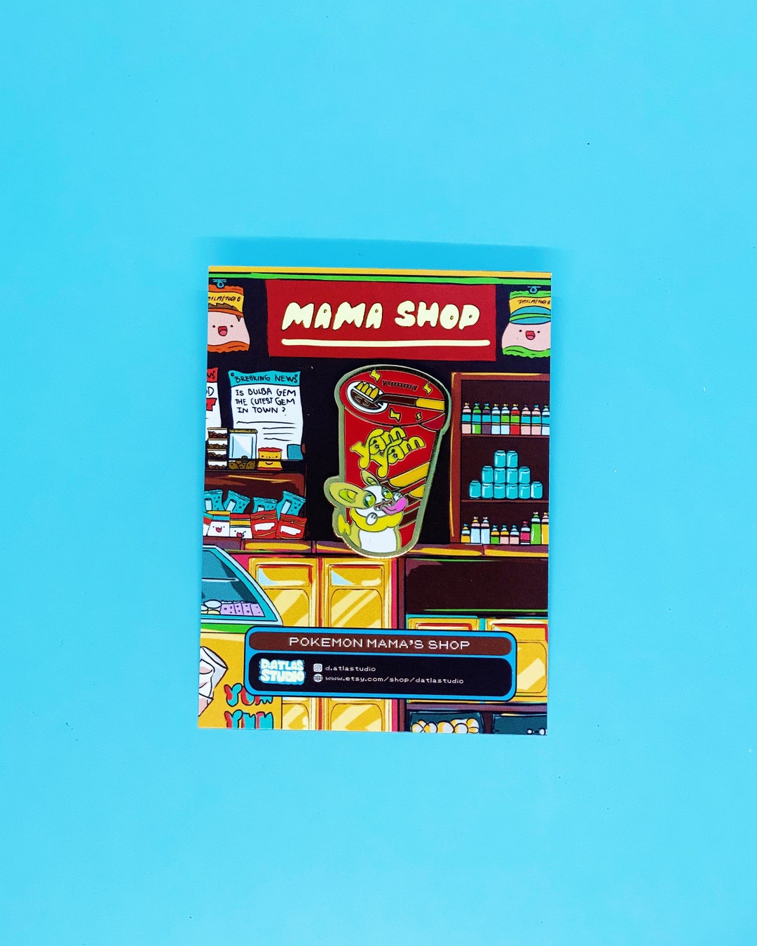 Pokemon Yamper Yamyam Mamashop Enamel Pin - Etsy