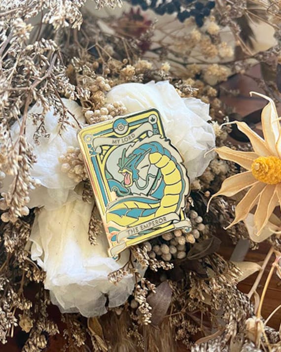 Tarot Emperor Gyarados Enamel Pin - Etsy