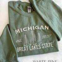 Lake Michigan Sweatshirt, Great Lakes Apparel, Michigan Sweatshirt ...