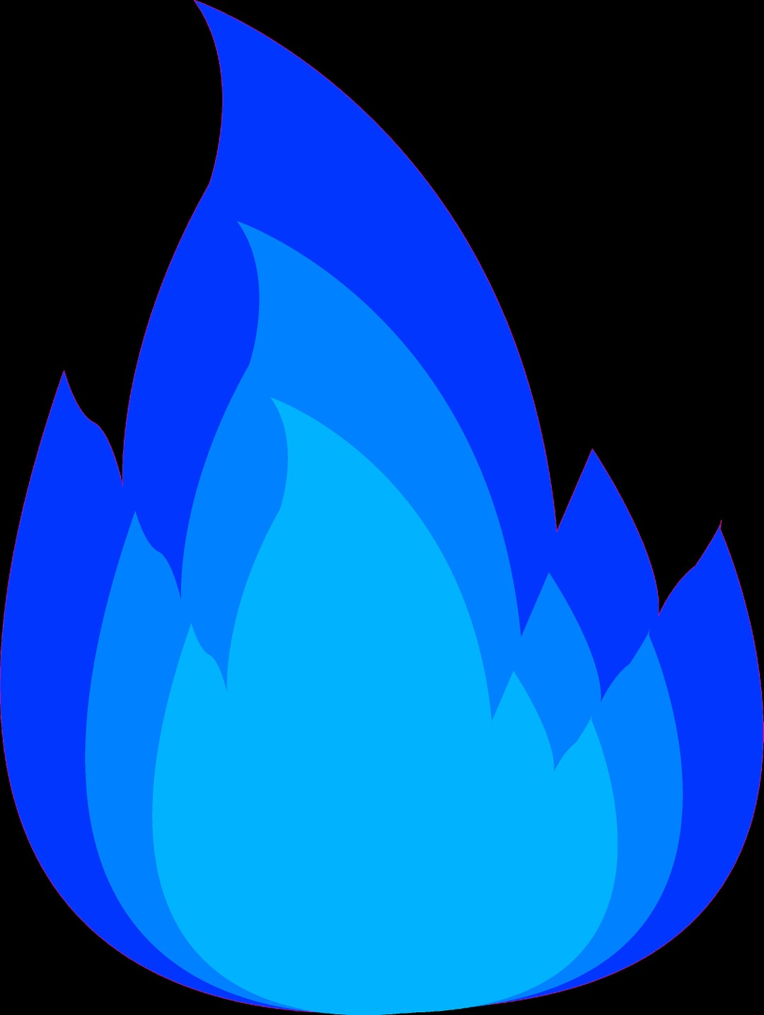 Blue Flame Vector Art - Etsy