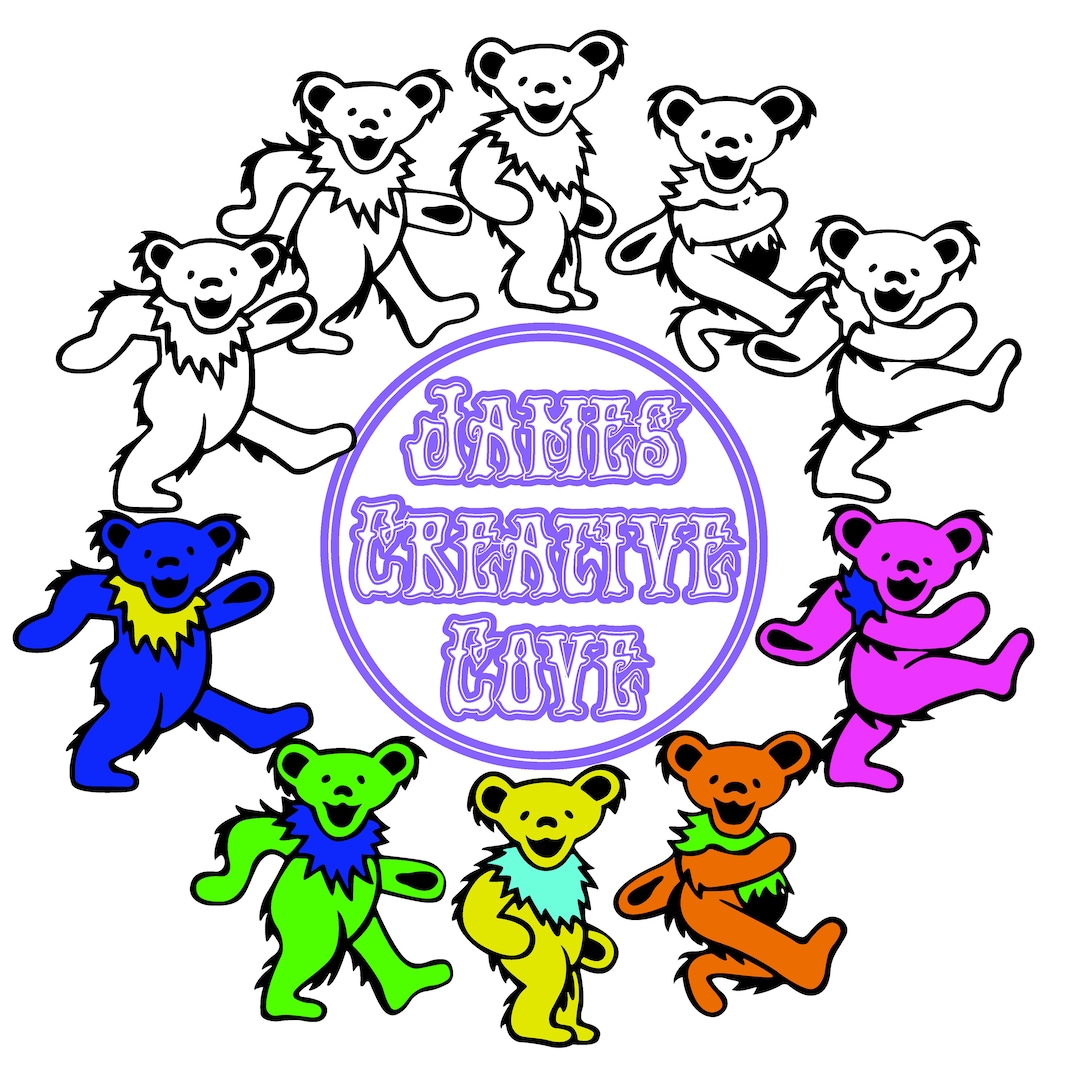 Grateful Dead - Dancing/marching Bears Vectors - Etsy