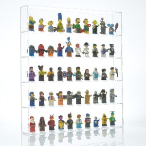 50 Minifigures Display Case for LEGO Cabinet Miniatures Figurines Small ...
