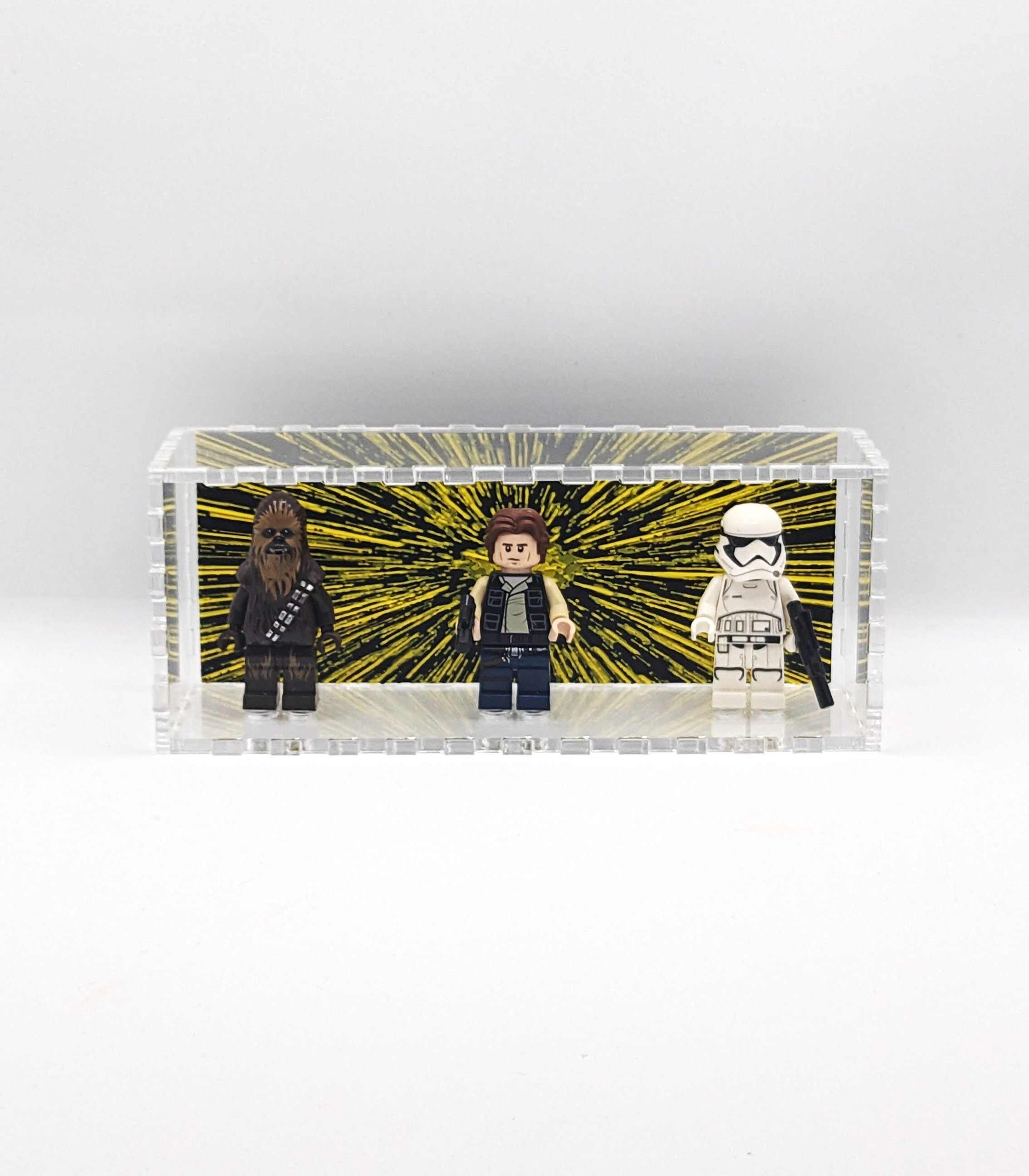 LEGO Minifigure Box With 3D Background, Display Box for 3 Minifigs - Etsy