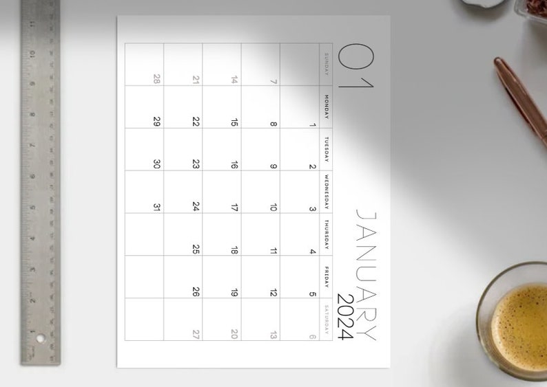 Planner Inserts 12-month Calendars - Etsy