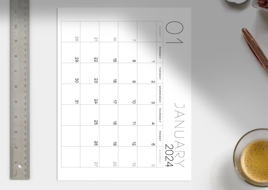 Planner Inserts 12-month Calendars - Etsy