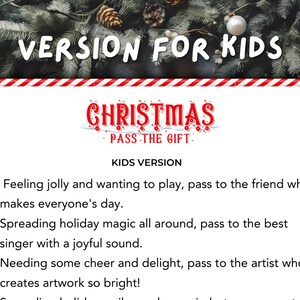 Pass the Gift Game Printable, Christmas Games, Holiday Family Games ...