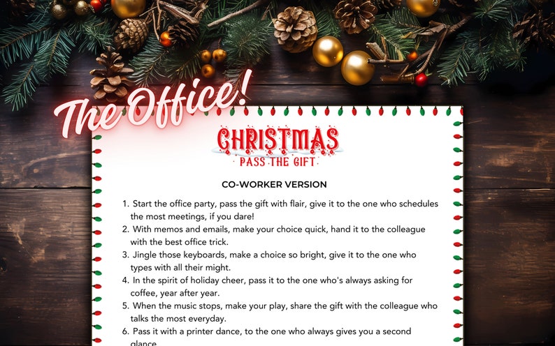 Pass the Gift Game Printable, Christmas Games, Holiday Family Games ...
