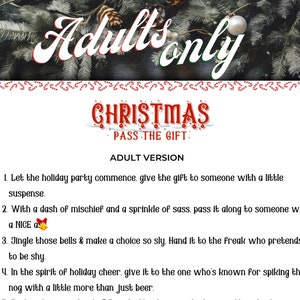 Pass the Gift Game Printable, Christmas Games, Holiday Family Games ...