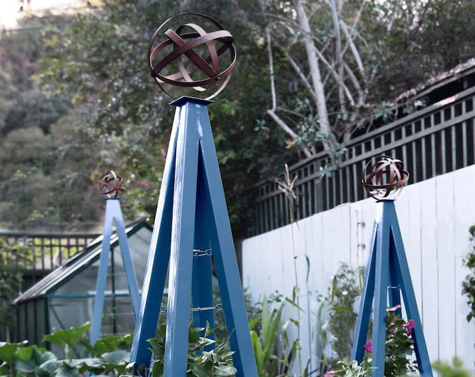 Garden Obelisk - Indoor/outdoor Trellis - Heavy Duty Steel & Cast Iron ...