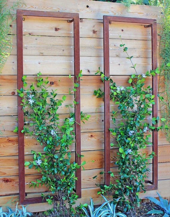 Modern Steel Wall Trellis Large - Etsy