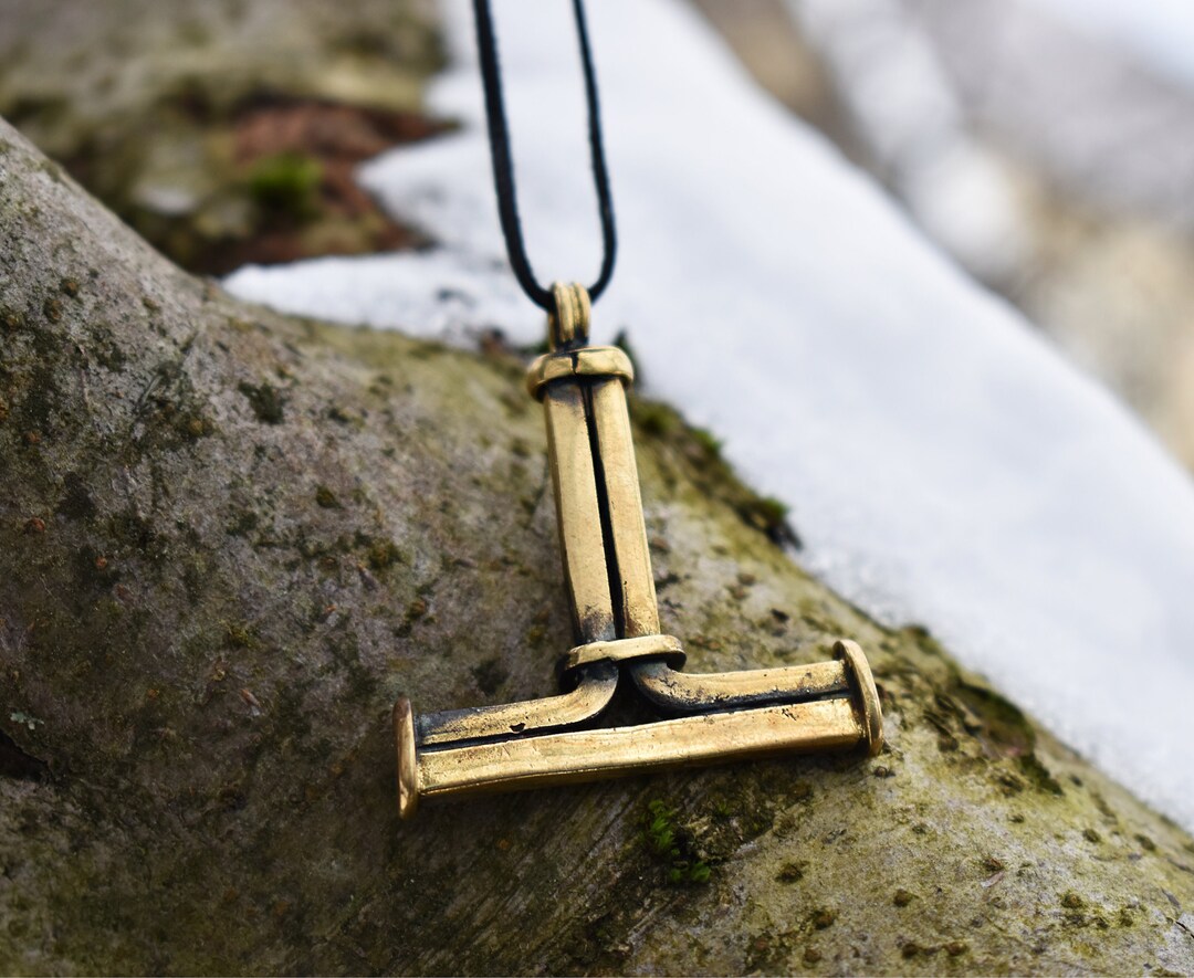 Big Thor Hammer Pendant, Sterling Silver or Bronze Rustic Mjolnir ...