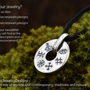 Good Luck Baltic Rune Necklace Pendant, Bronze or Silver Amulet With ...