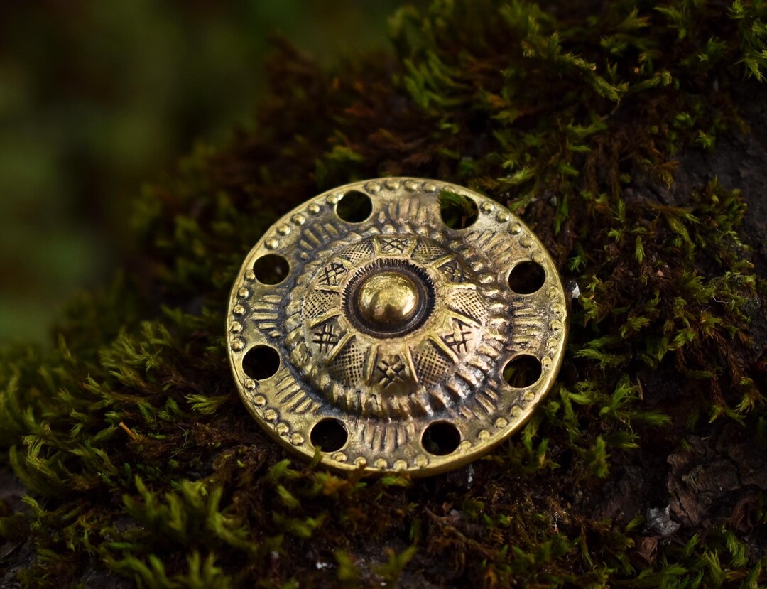 Latvian Sun Brooch Sakta, Ethnic Fibula in Bronze or Sterling Silver ...