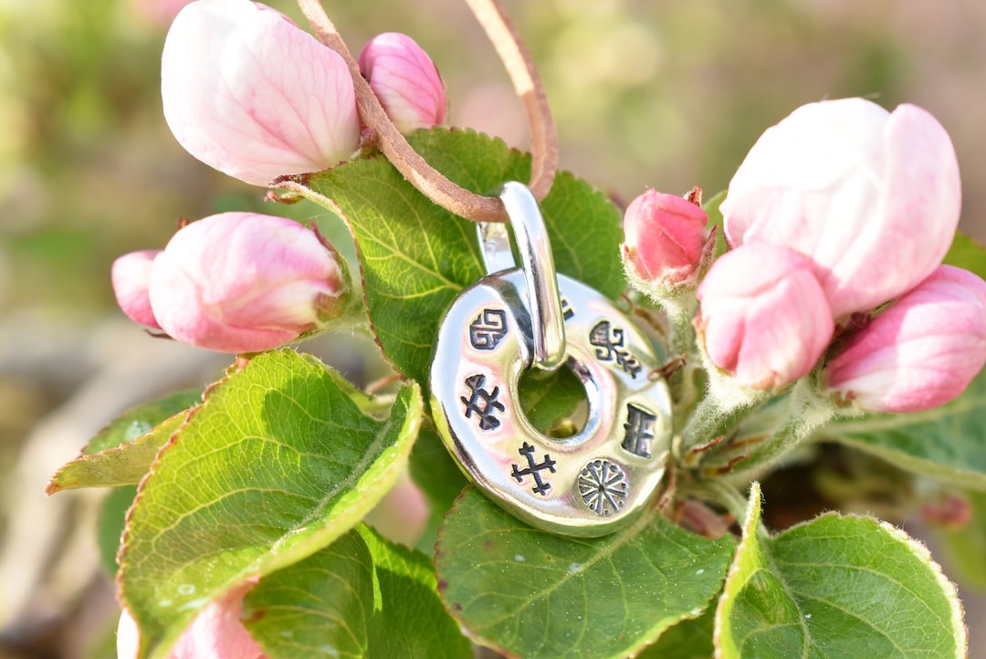 Good Luck Baltic Symbol Necklace Pendant, Sterling Silver Amulet With ...