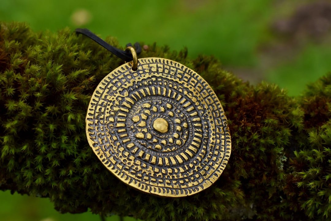 Ancient Sun Symbol Pendant for Women Handmade Bronze Norse - Etsy