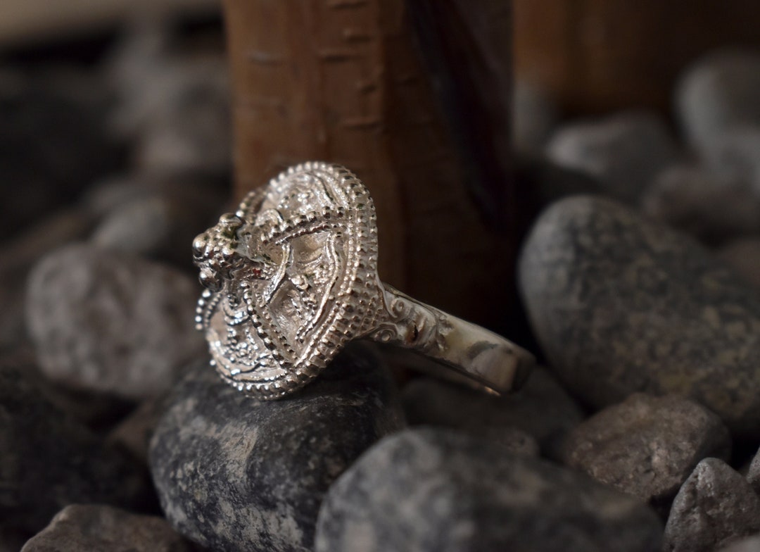 Ancient Scandinavian Ring, Handmade Sterling Silver Norse Ring ...