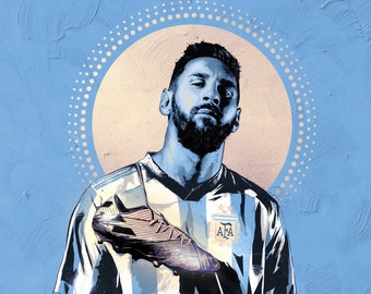 Messi World Cup Poster Digital Download Qatar 2022 - Etsy