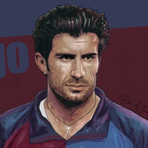 Luis Figo Art Print - Etsy