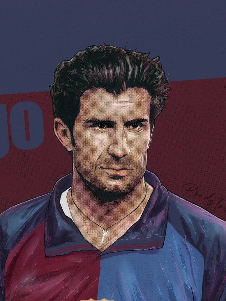 Luis Figo Art Print - Etsy