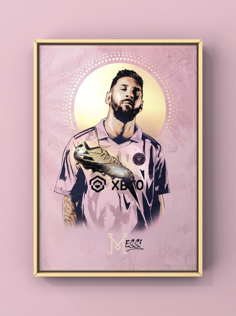 Lionel Messi Inter Miami Art Print - Etsy
